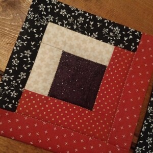 Quilted Halloween/fall Log Cabin Mug Rugs/coasters set of 2 - Etsy