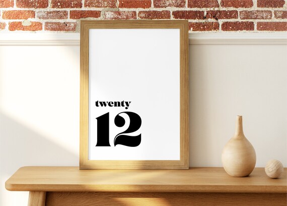 Personalised Year Print // Year Print Personalised Date - Etsy