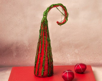 Set of 3 Paper Mache Christmas Grinch Tree - Etsy UK