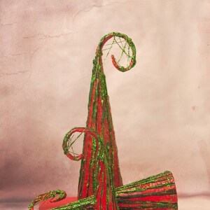 Set of 3 Paper Mache Christmas Grinch Tree - Etsy UK