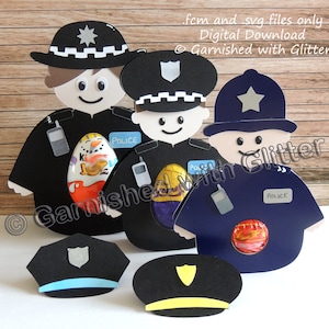 Police Confectionery Holders, Digital Download Cutting Files - Etsy