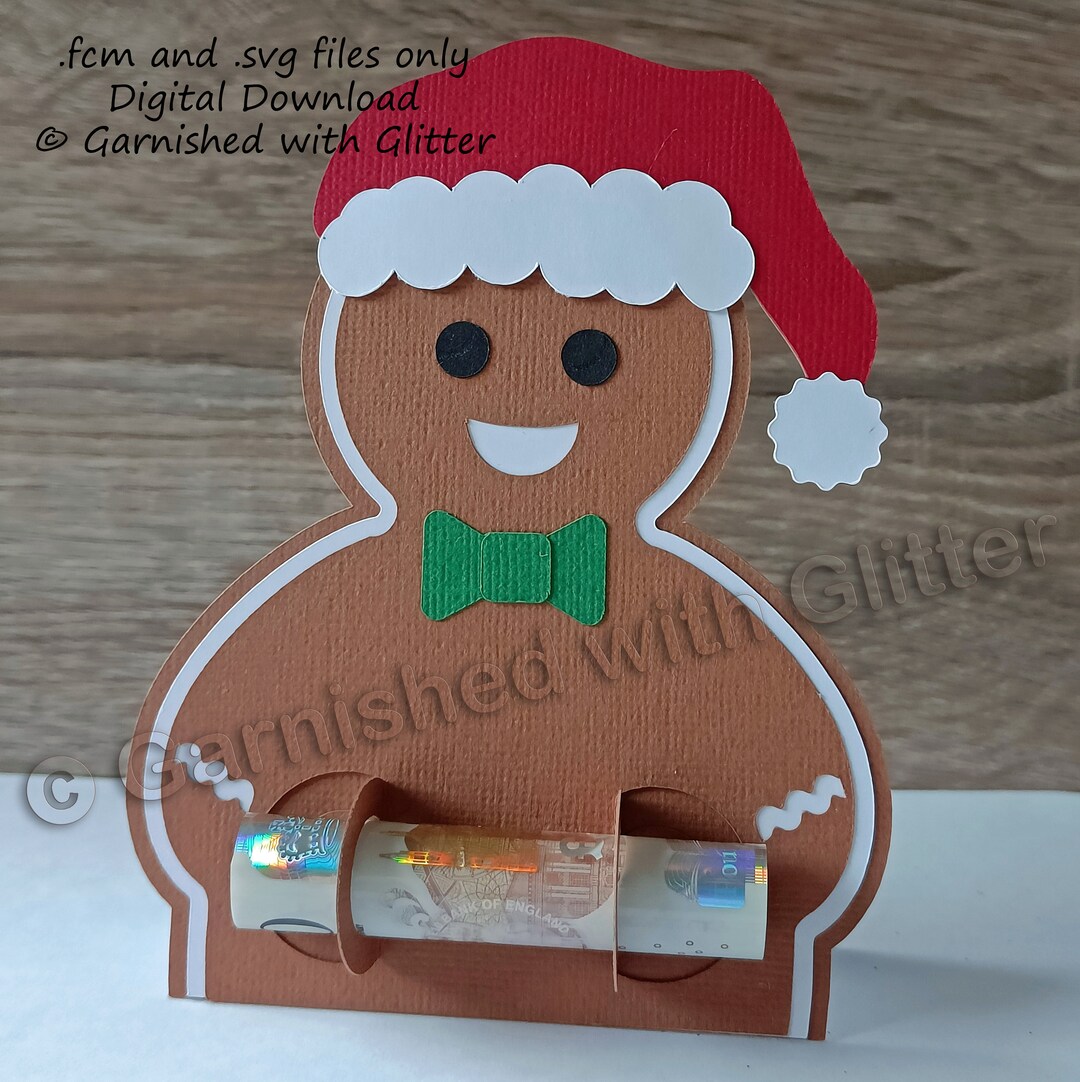 Gingerbread Man Money Holder, Gift Card, Money Holder for Christmas ...