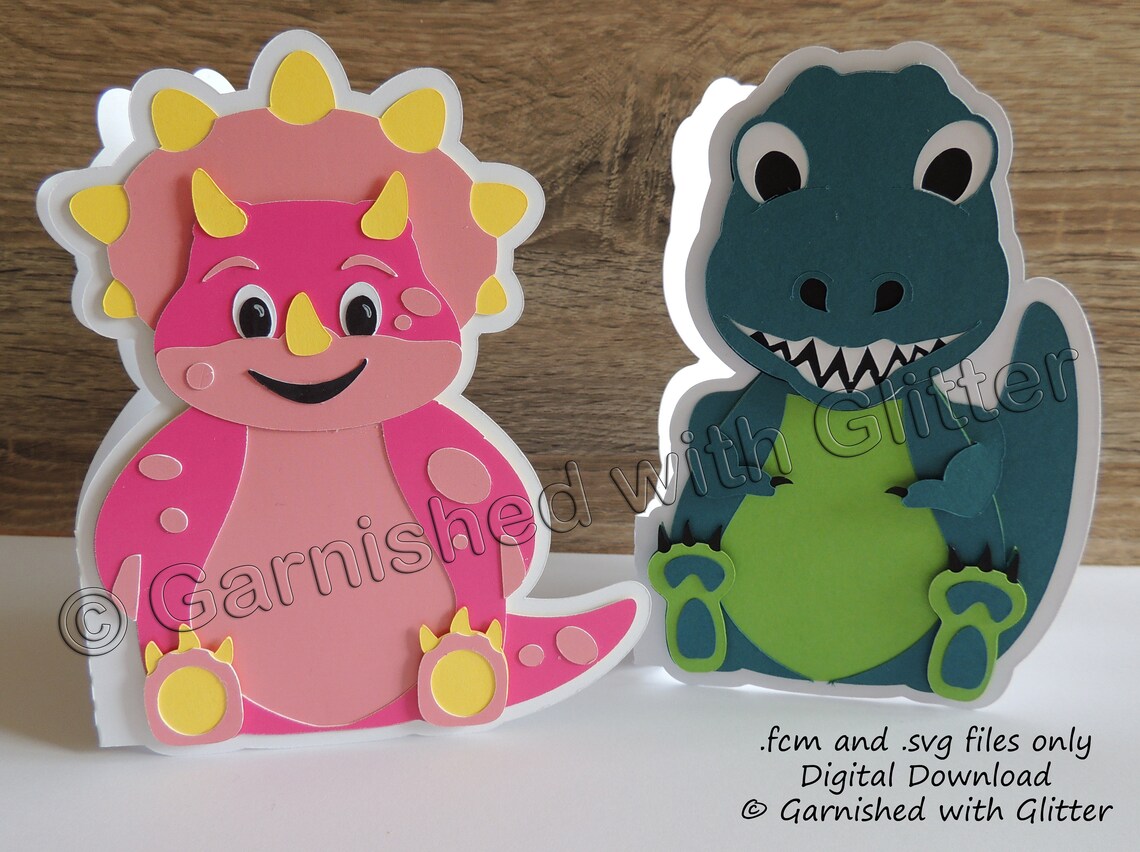 Dinosaur stegosaurus/trex Digi Download Cutting - Etsy
