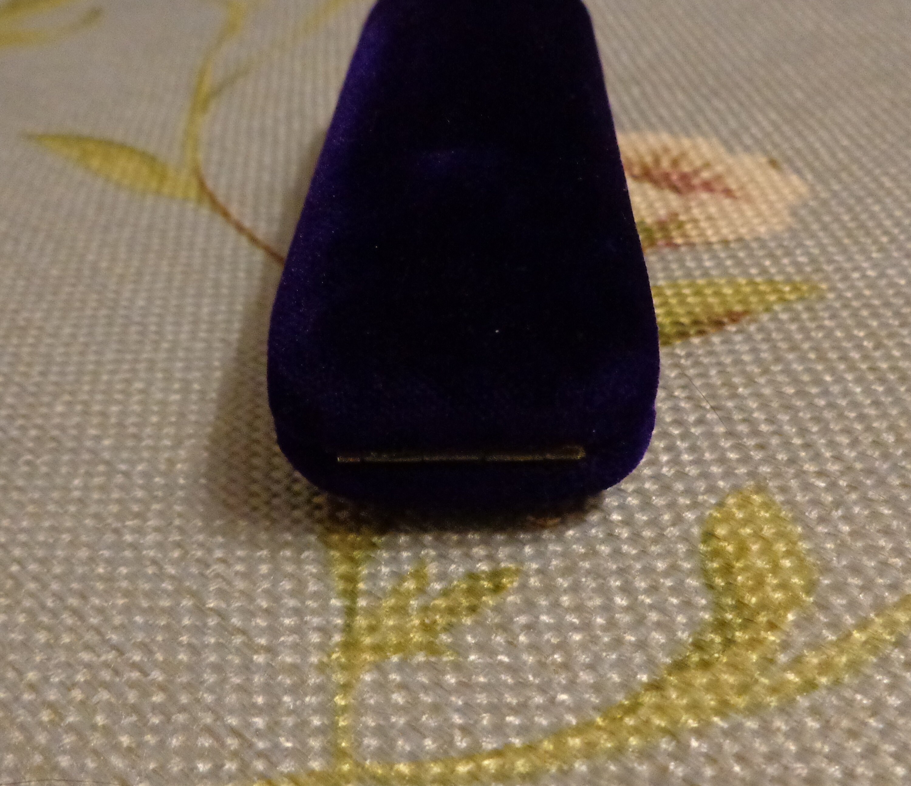 Purple Velvet Domed Stick Pin Box With Mother of Pearl Push Release - Etsy