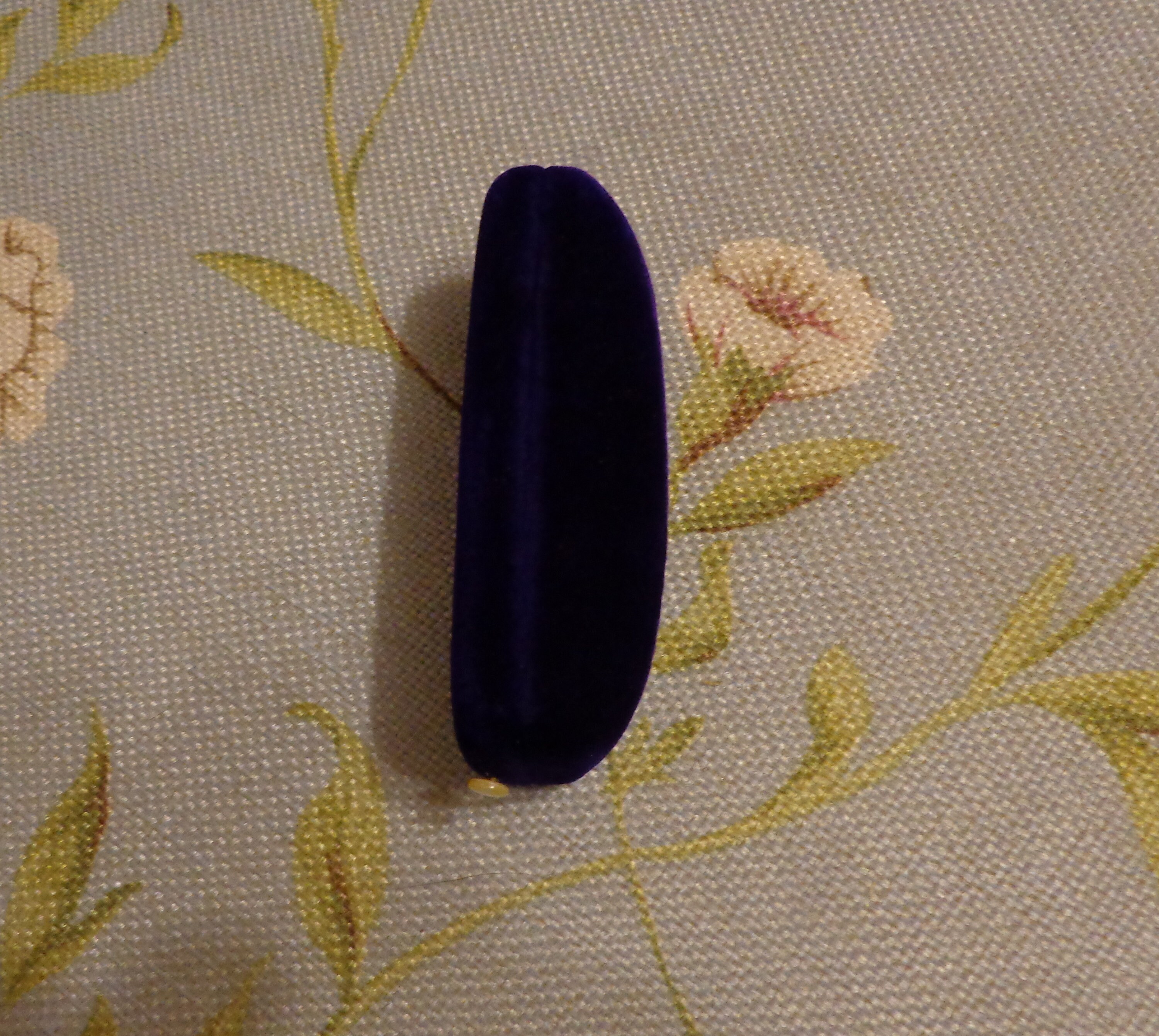 Purple Velvet Domed Stick Pin Box With Mother of Pearl Push Release - Etsy