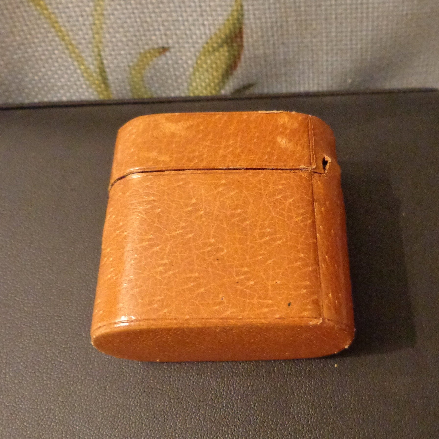 Victorian Leather light 2 Compartment Matchbox/vesta Case With Brass ...