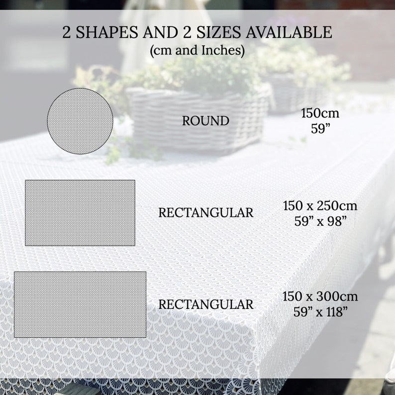 Waxed Cotton Tablecloth, Round - Wipe Clean, Made in France - Etsy