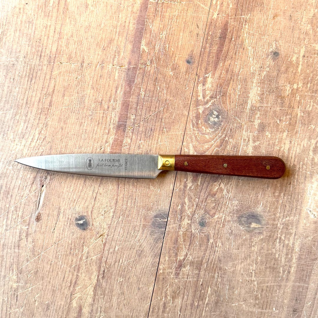 French Paring Knife | Sharp Stainless Steel Blade | Luxury Rose Wood ...