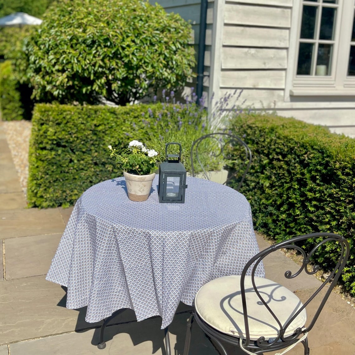 Waxed Cotton Tablecloth, Round - Wipe Clean, Made in France - Etsy