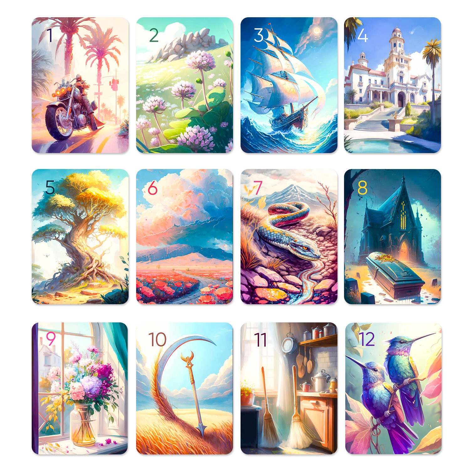 Cosmic California Lenormand Card Deck With Booklet - Etsy