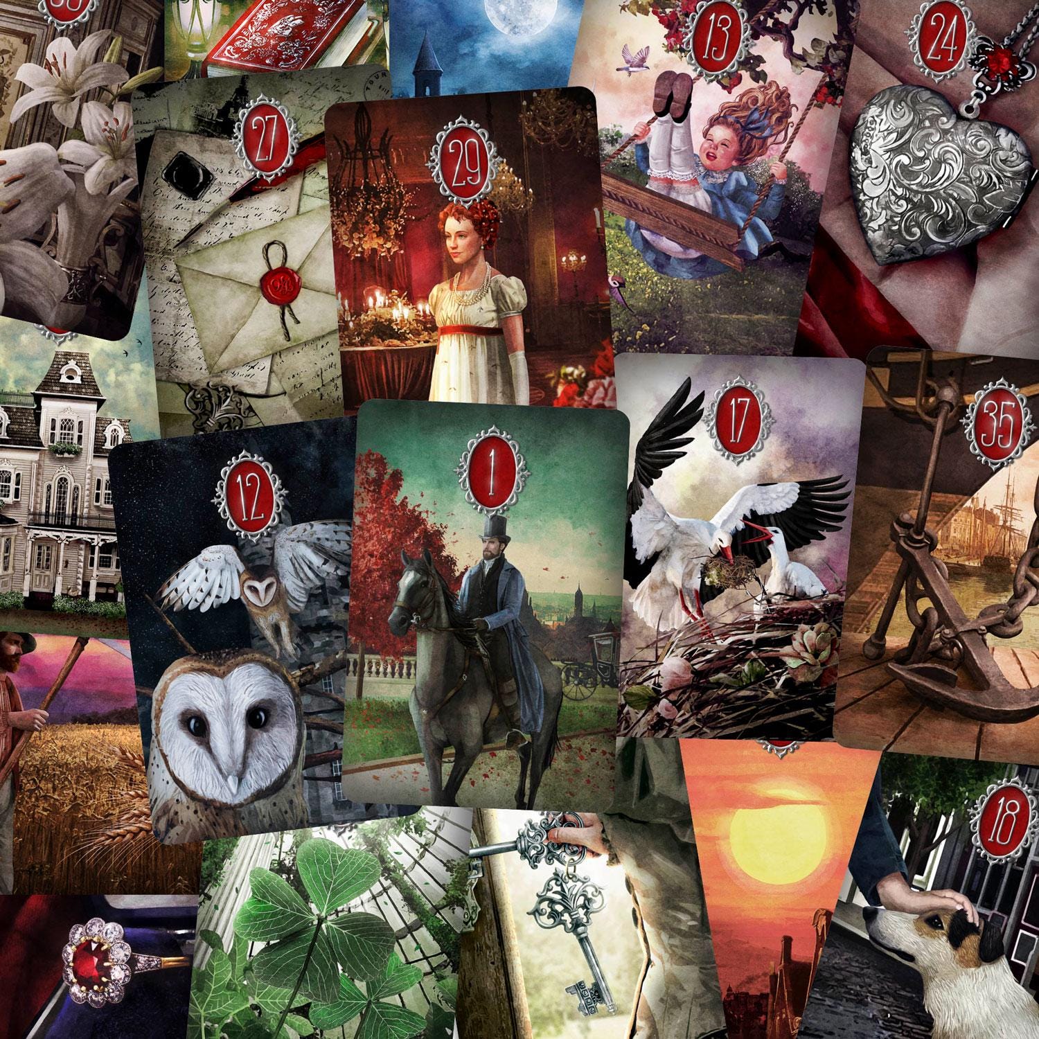 Grand Avenue Lenormand Oracle Deck – Jane Austen Inspired – 36 Vintage ...