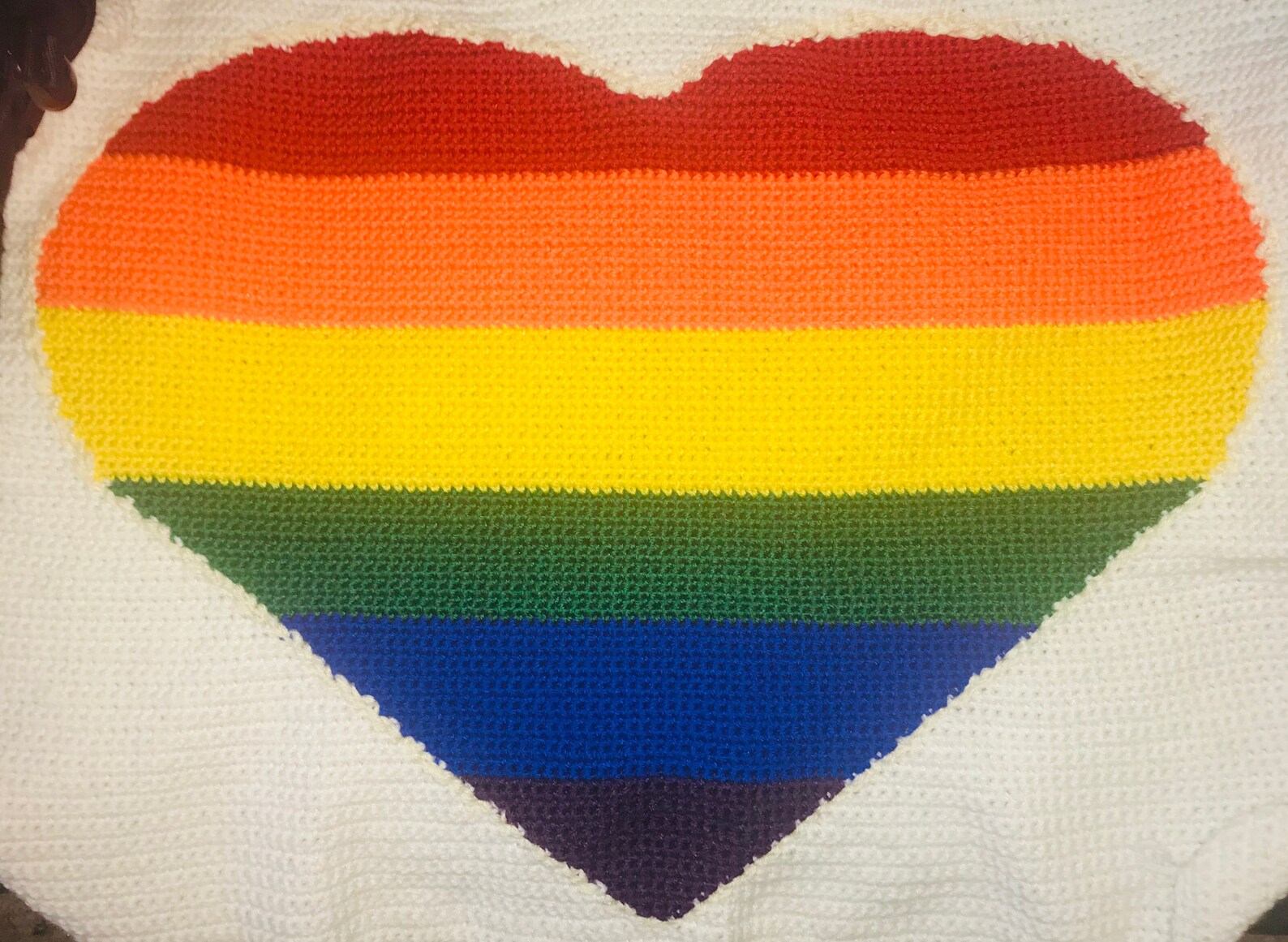 Rainbow Heart Graphgan Crochet Knit C2C Crossstitch LOVE Pride LGBTQ - Etsy