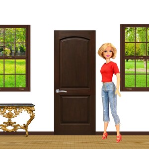 BROWN Window STICKER SETS 1:6 Scale Brown Window Sets for 11.5 Sized ...
