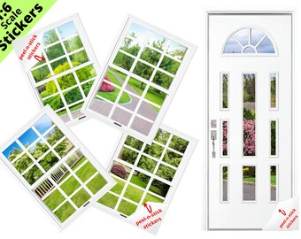 STICKERS 1:6 Scale 4 Black Arched Windows and Door STICKER SET for 11.5 ...