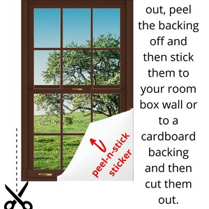 BROWN Window STICKER SETS 1:6 Scale Brown Window Sets for 11.5 Sized ...