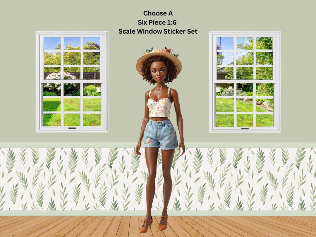 1:6 Scale White Windows, Pick-a-scene Sticker Set - Etsy