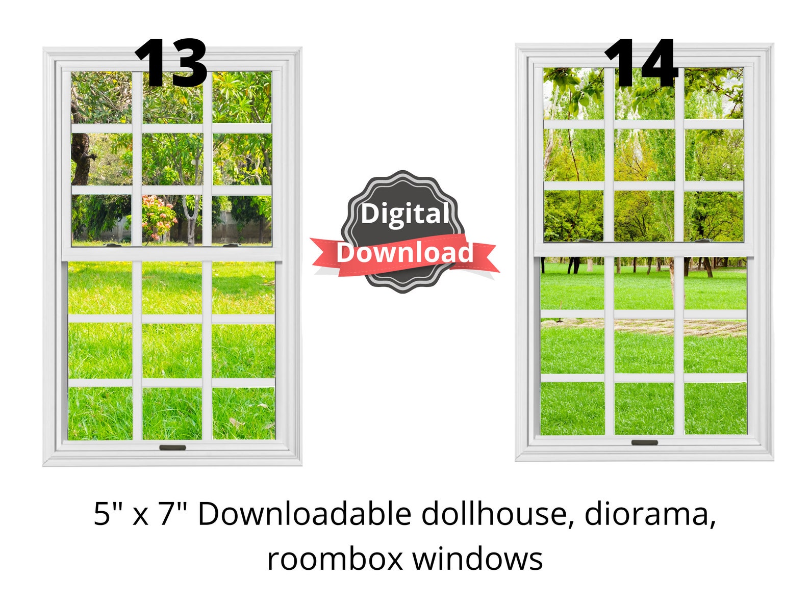 18 DIGITAL DOWNLOAD Images of 1:6 Scale WHITE Windows With - Etsy