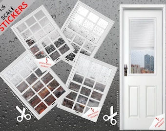 STICKERS 1:6 Scale 4 Pink Windows and Door STICKER SET for - Etsy