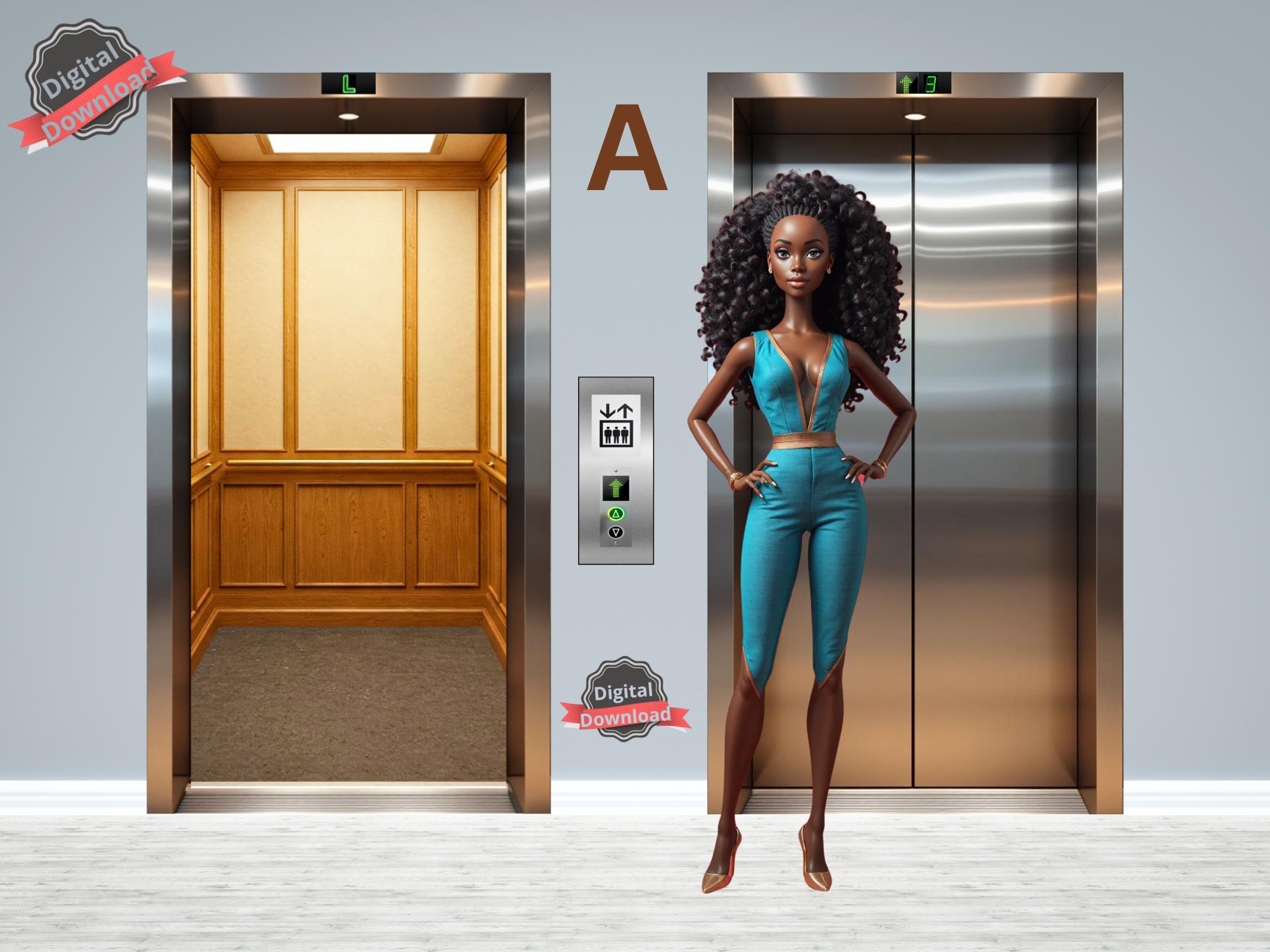 DIGITAL DOWNLOAD 1:6 Scale Elevator Interior A and Fire Extinguisher ...