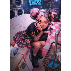 Midnight Laundromat Vampire Punk Pink E-girl Aesthetic | Etsy