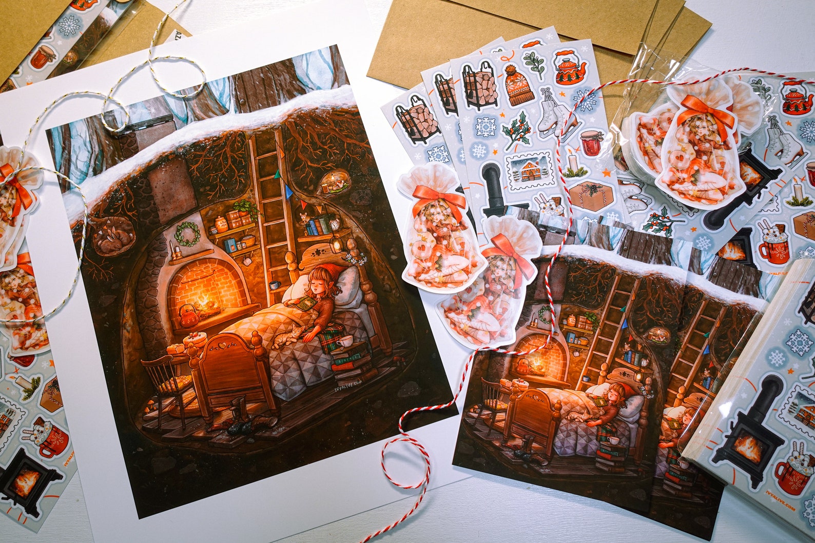 Cozy Winter Solstice Sticker Sheet Waterproof Matte Vinyl - Etsy