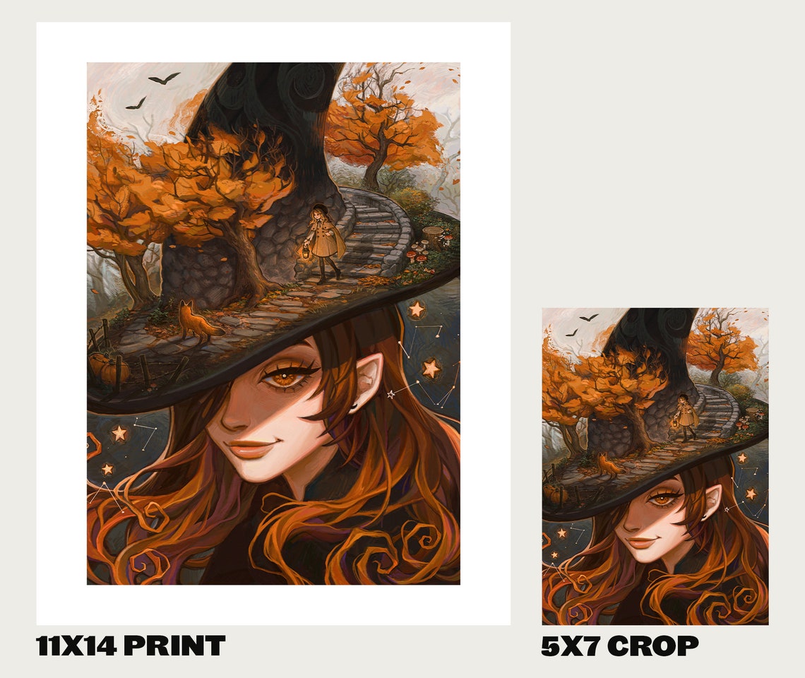 The Spiral - Orange Storybook Halloween Autumn Fall Leaves Spooky Anime ...