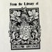 Ex Libris Bookplate Stamp - Medieval Coat of Arms - Perfect Gift Book ...