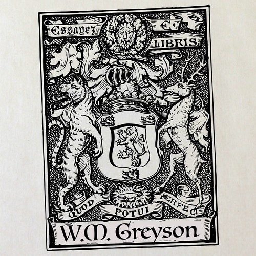 Ex Libris Bookplate Stamp Medieval Coat of Arms Gift Book - Etsy
