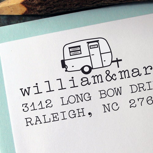 Airstream Camper Return Address Stamp Vintage Trailer - Etsy