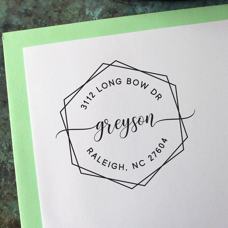 Hexagon Stamp - Etsy