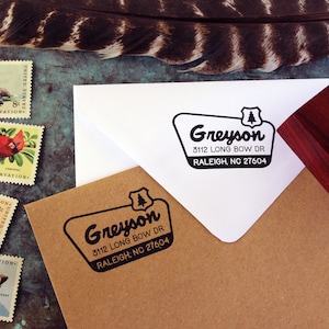 Custom Address Stamp, National Parks Sign - National Forest ...