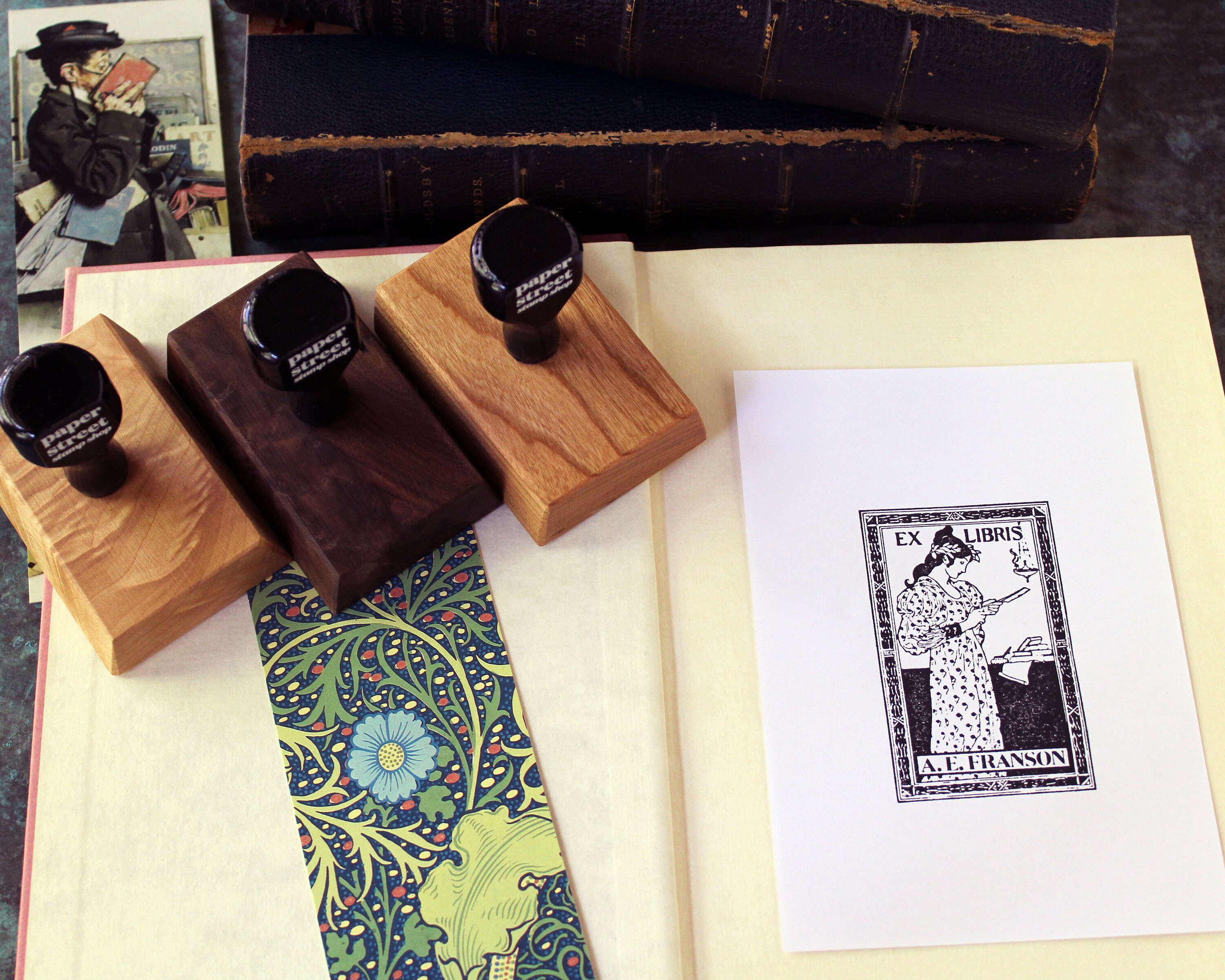 Ex Libris Bookplate Stamp - Victorian Woman - Perfect Gift for Book ...