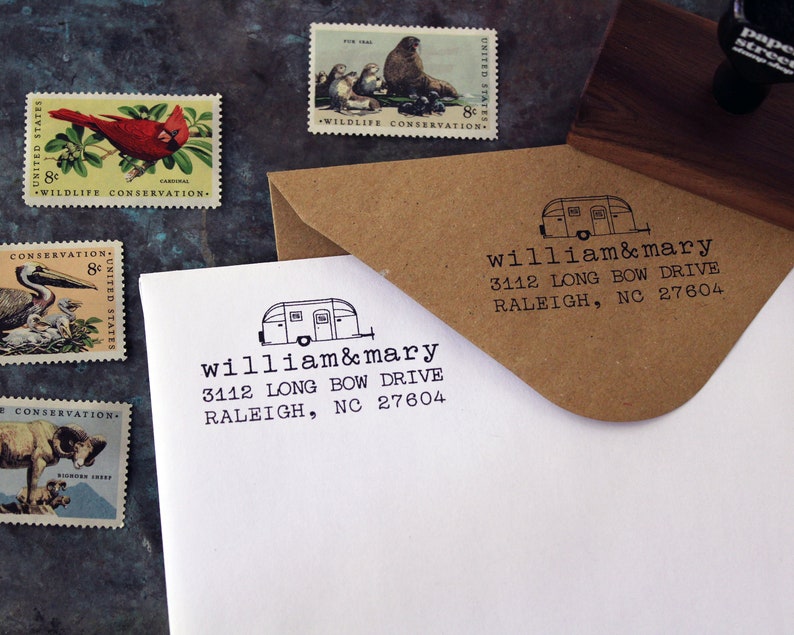 Airstream Camper Return Address Stamp Vintage Trailer - Etsy