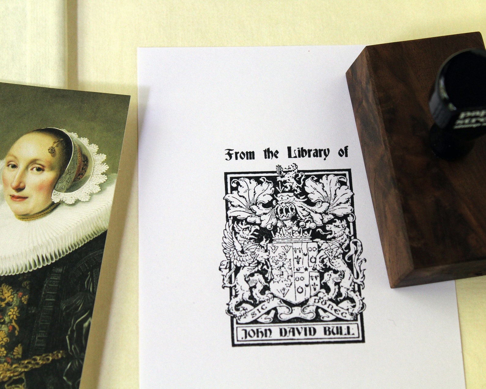 Ex Libris Bookplate Stamp - Medieval Coat of Arms - Perfect Gift Book ...