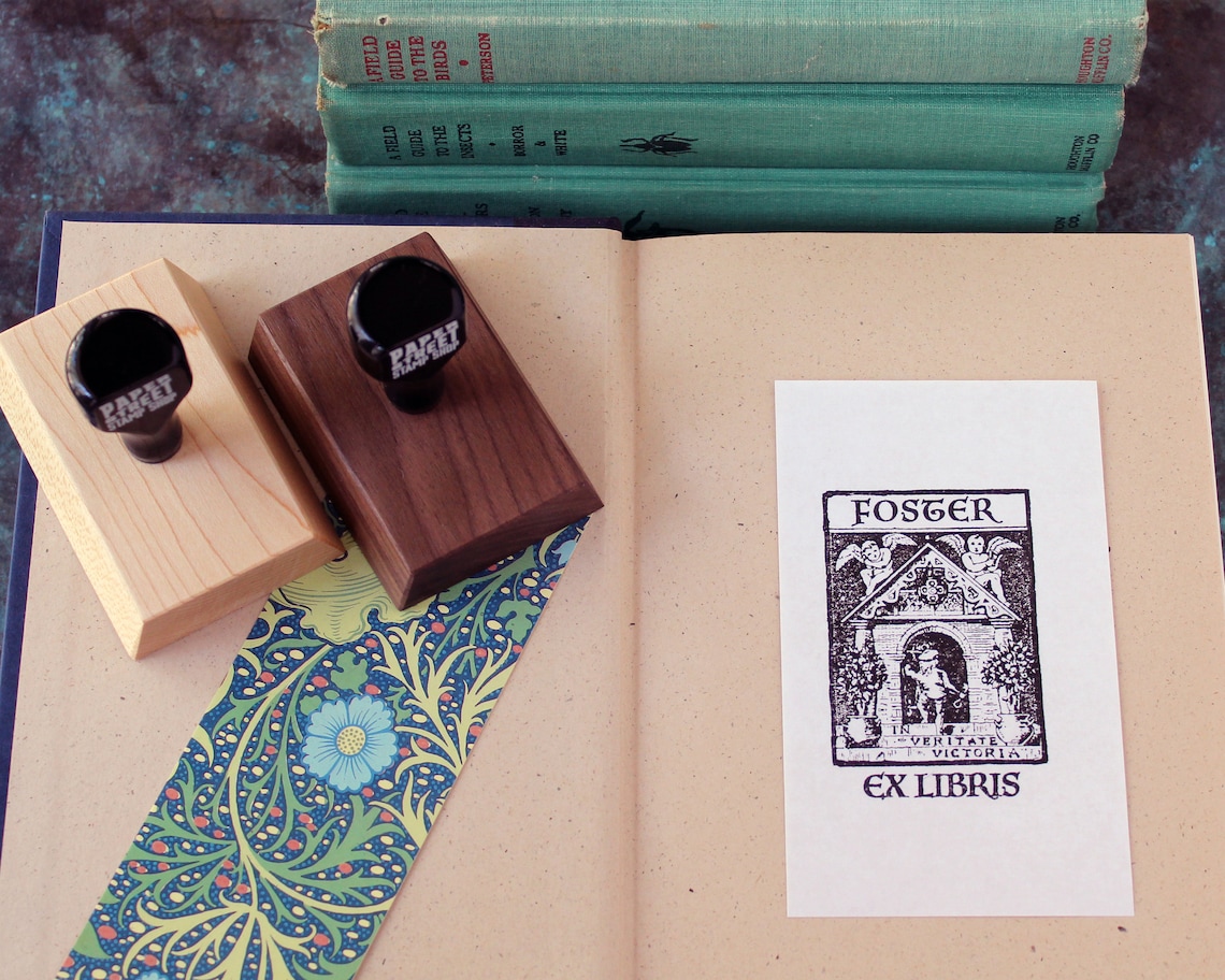 Ex Libris Bookplate Stamp - Victorian Cherubs - Perfect Gift for Book ...