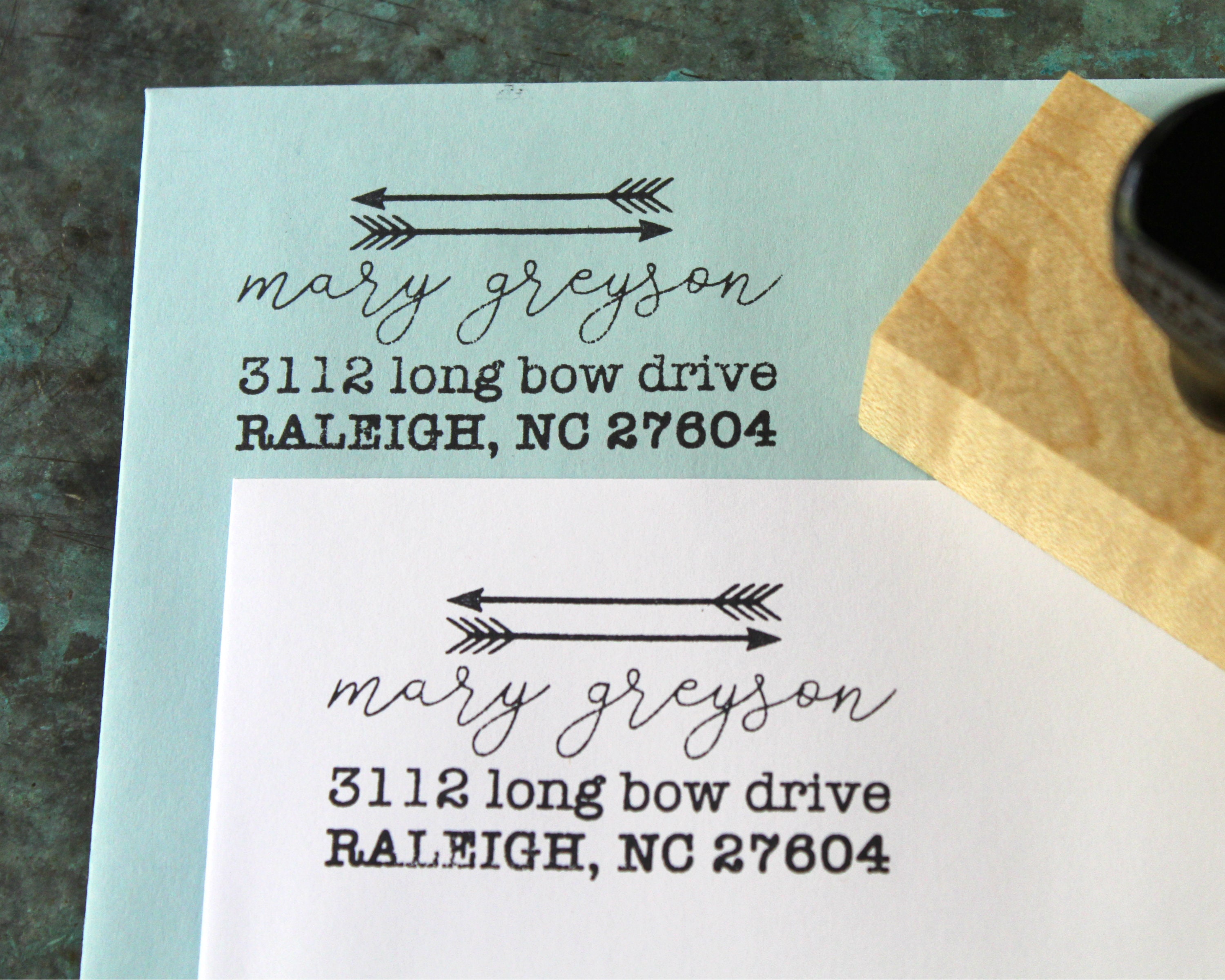 Custom Address Stamp Arrows Personalized Gift | Etsy