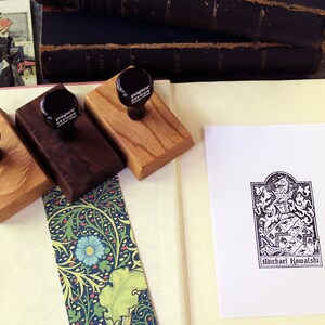 Ex Libris Bookplate Stamp - Medieval Coat of Arms - Gift Book Lover ...