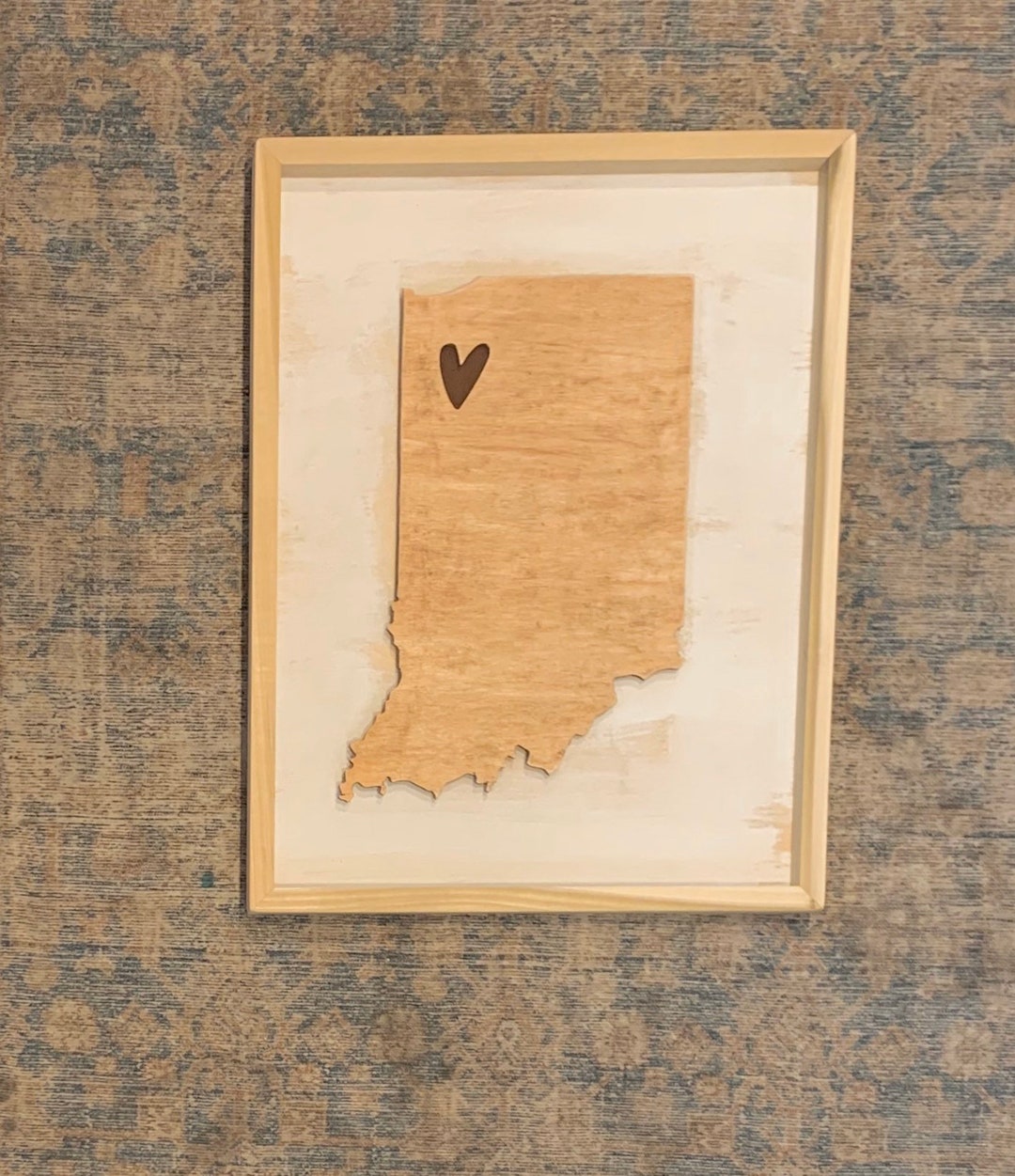 The Emily Custom State Sign, 50 States, Heart Cutout, Housewarming Gift ...