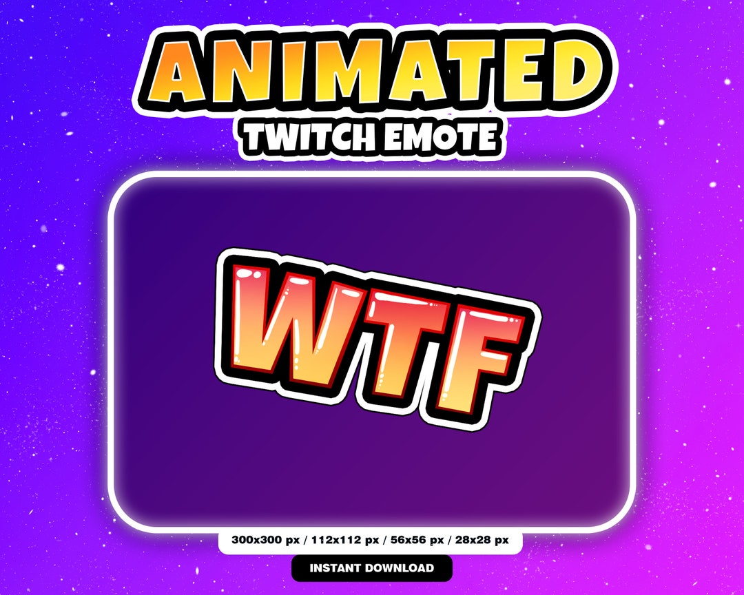 WTF Animated Emote Animated Emote Twitch Emote Discord - Etsy