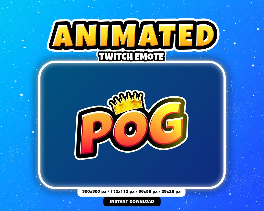 POG Animated Emote Animated Emote Text Emote Twitch Emote - Etsy