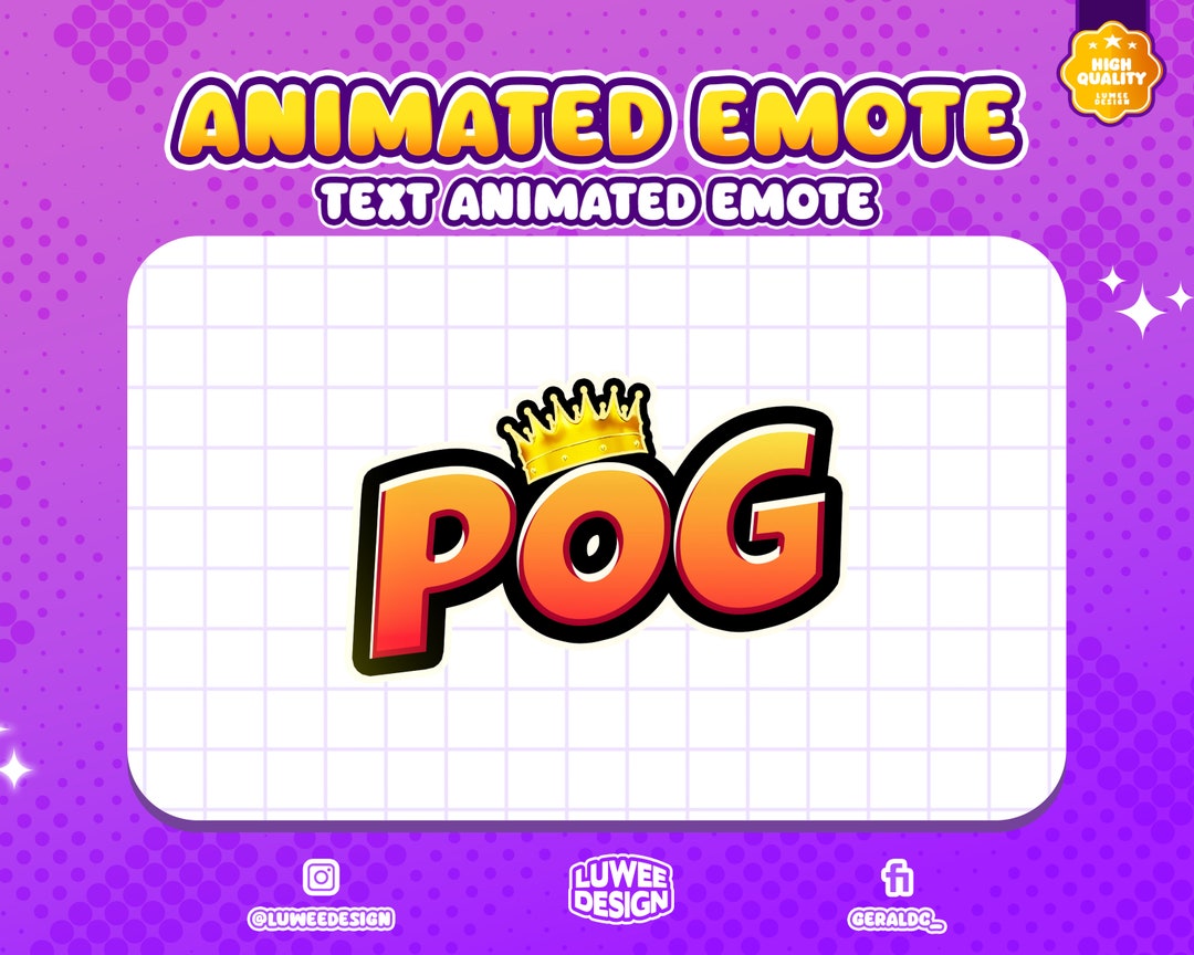 Twitch Animated Emote POG Animated Emote Animated Emote, Text Emote ...