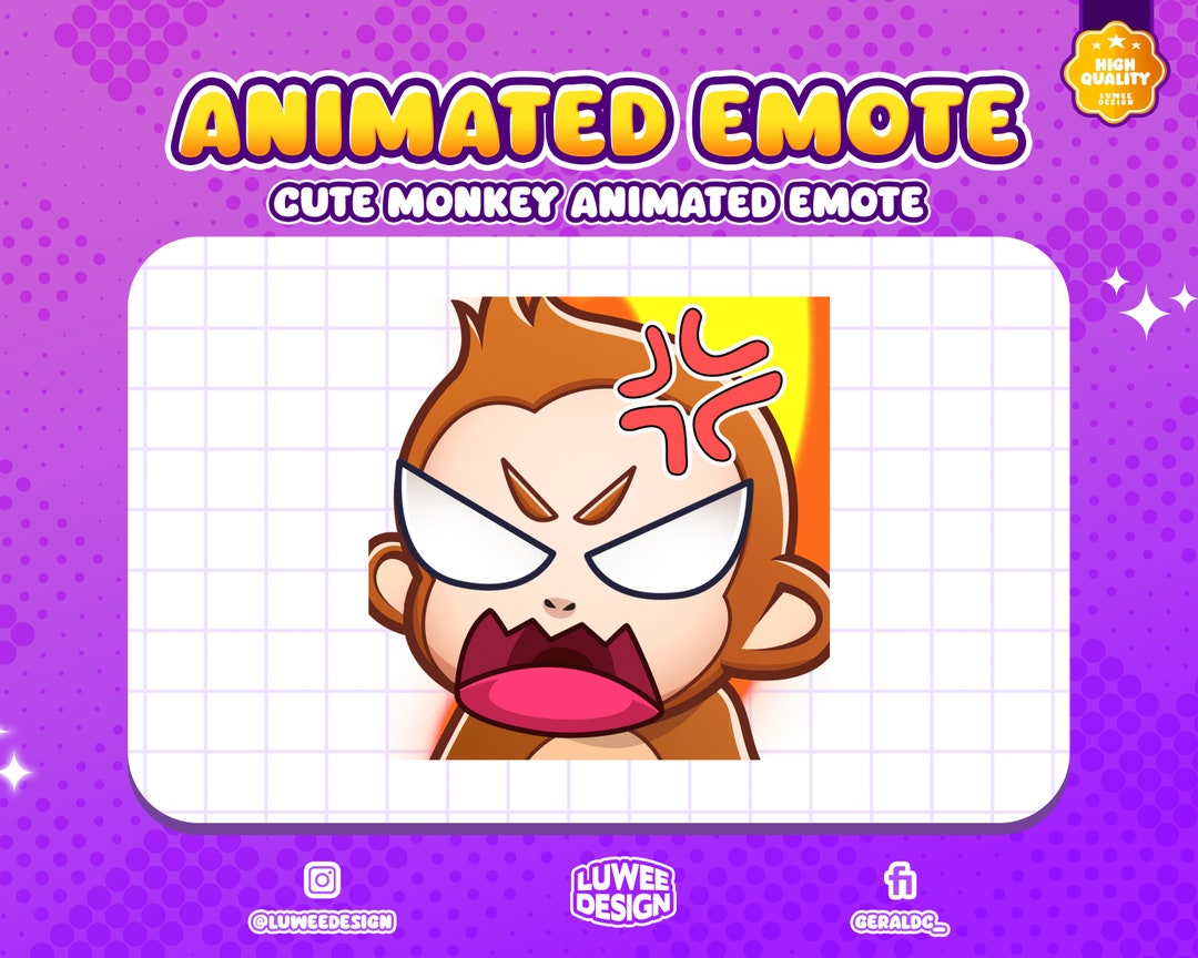 Twitch Animated Emote Monkey Cute Angry Emote Animated Monkey Twitch ...