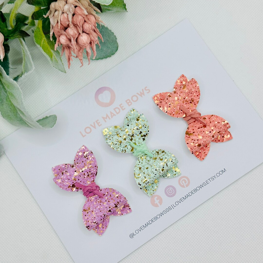 Dog Hair Bows on Clips, Bows on Rubberbands, Small Hair Bows, Dog Bows ...