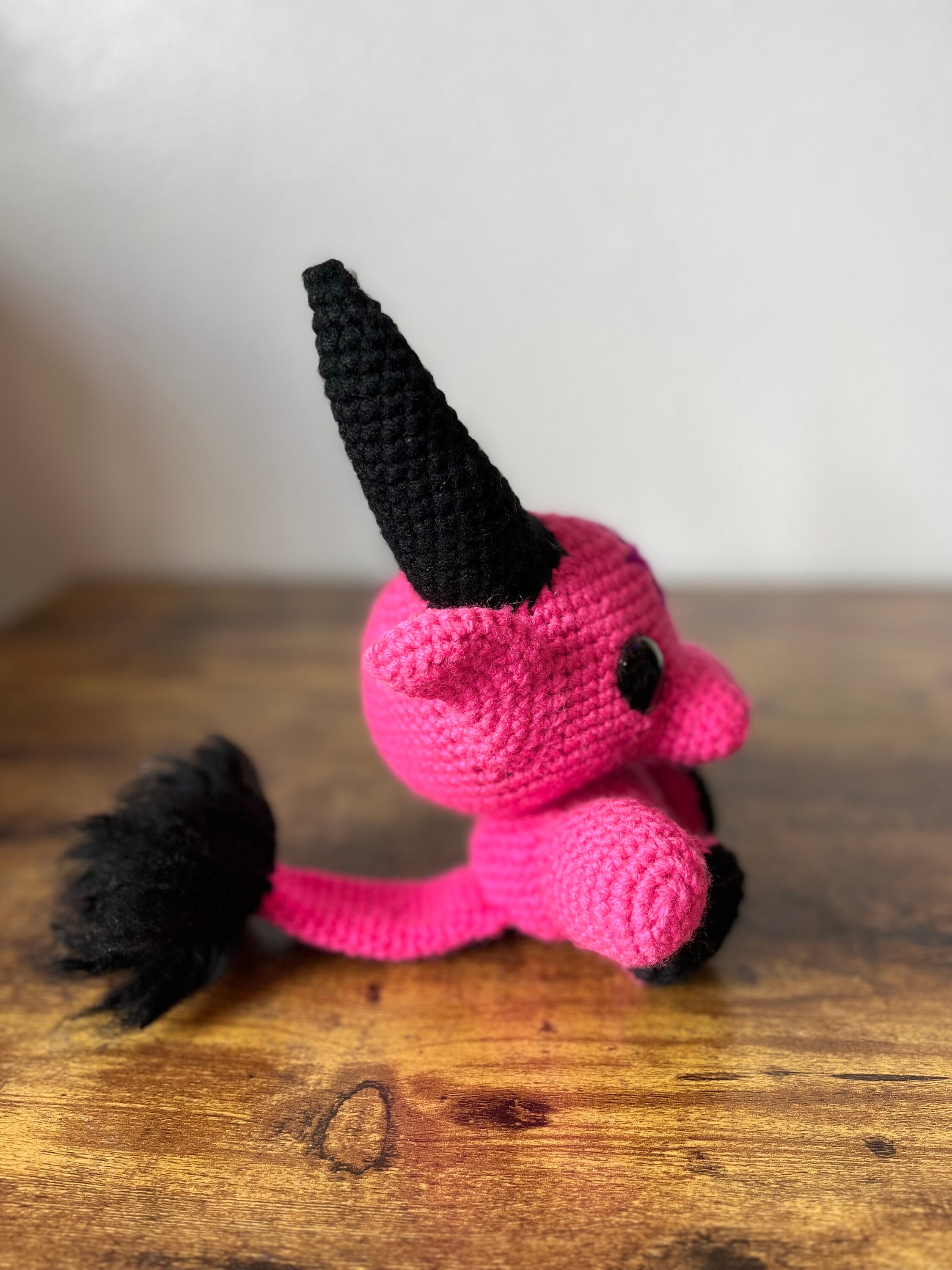 Pink and Black Baphomet Amigurumi - Etsy