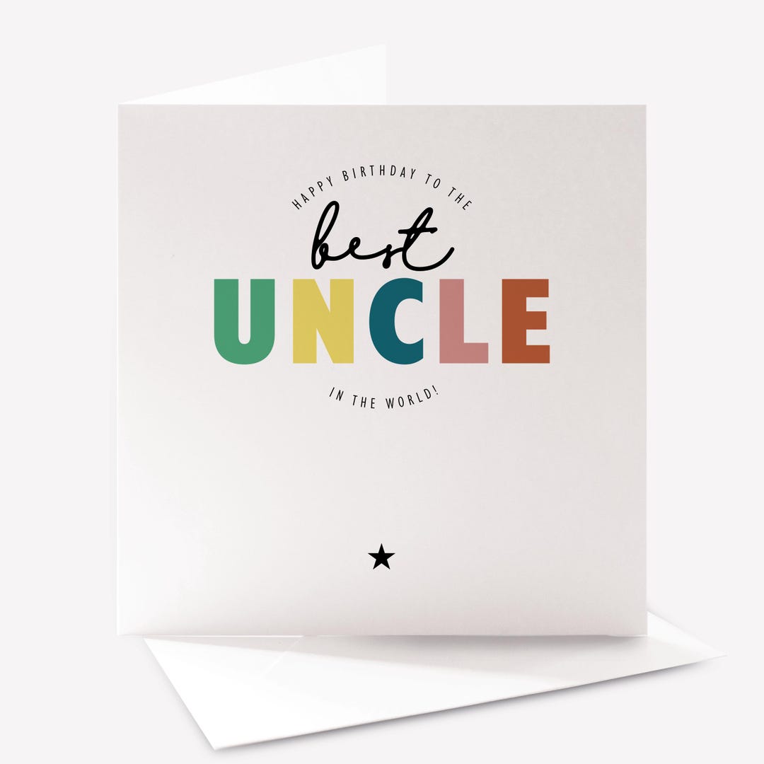 Birthday Card Uncle | Card for Uncle | Personalised Card | for Him ...