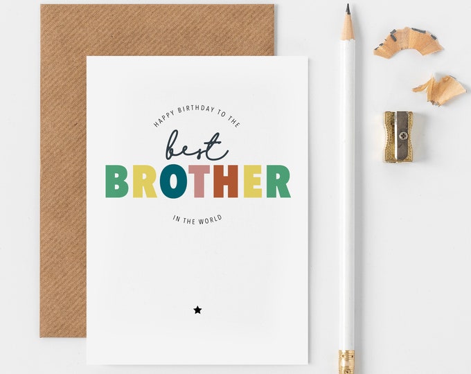 Happy Birthday Brother Card, Birthday Brother, Birthday Card for the ...