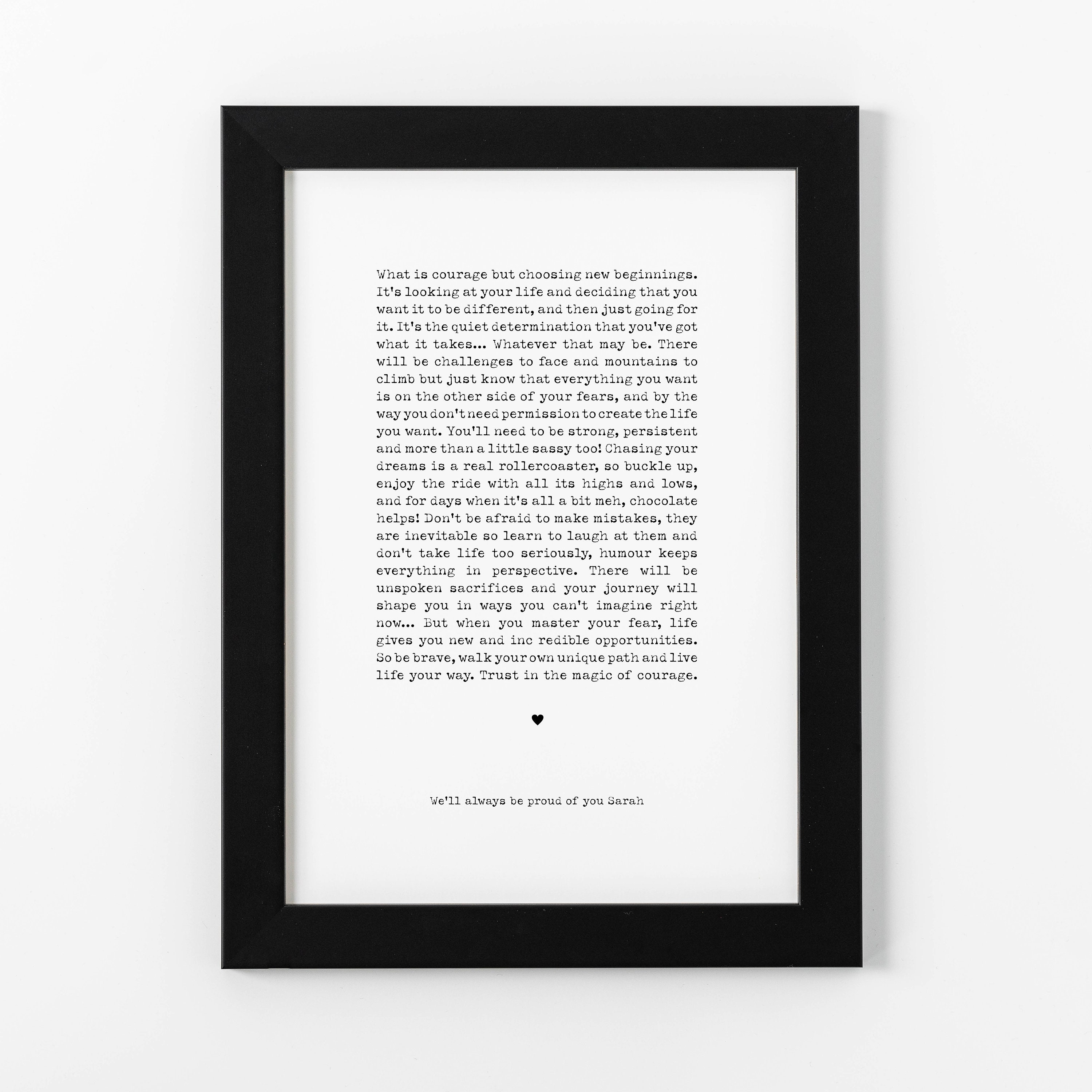 Courage Print Strength Gift Entrepreneur Print You've | Etsy UK