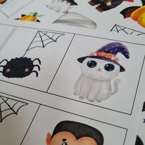 Printable Halloween Dominoes Game for Kids Spooky Fun Matching Activity ...