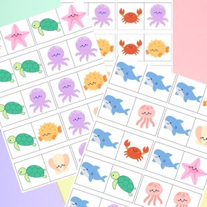 Colorful Sea Animals Kids Dominoes Instant Download for Hours of Fun - Etsy