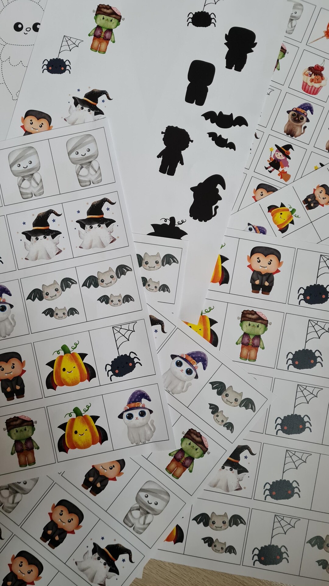 Printable Halloween-themed Kids Game Set 5-in-1 Fun Activity Pack Mummy ...